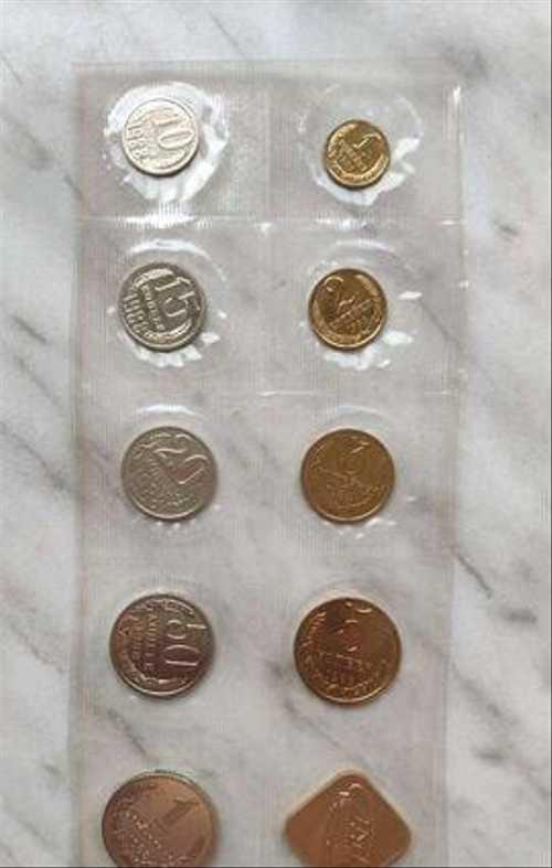 Официальный набор монет Госбанка СССР 1988 г. лмд