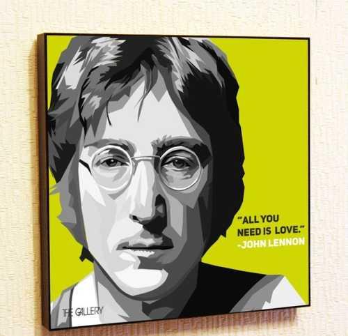 Картина Поп Арт Джон Леннон The Beatles постер