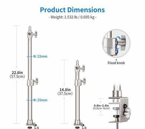 Стойка настольная под свет, микрофон новая