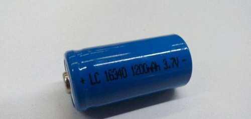 Аккумулятор литий 16340, 3.7вольта.1200mAh