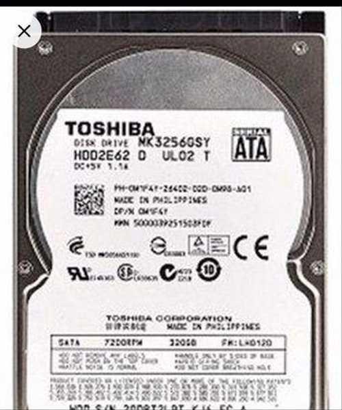 Жесткий диск для ноутбука toshiba 320 гб HDD 2,5