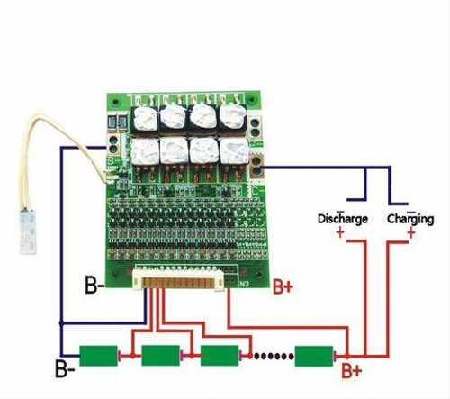 BMS 13S 42V 30-50A для аккумуляторов 18650 и 21700