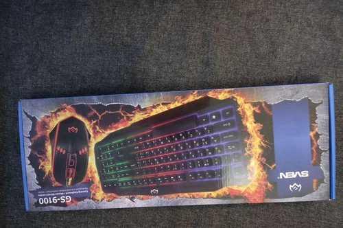 Комплект клавиатура + мышь sven gs-9100 новая