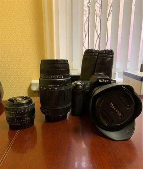 Nikon D90 + три объектива + аксессуары