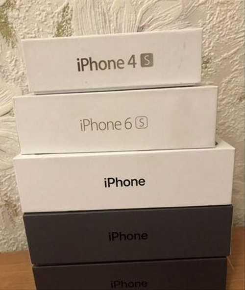 Коробки от iPhone 4S, 6S, 7 PlusBlack, 8 Plus