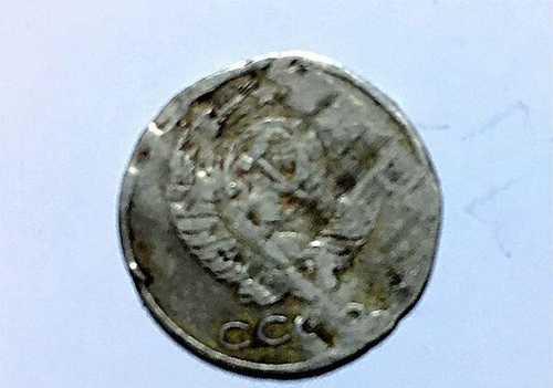 Монета бракованная 10 копеек 1973 СССР