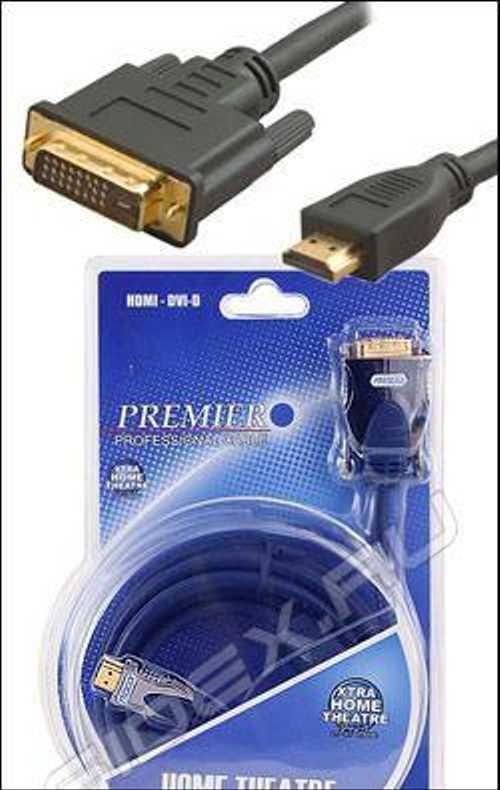 Шнур hdmi "шт" - DVI "шт" gold 3 m