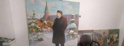 Огромная картина, Ленин на прогулке. "