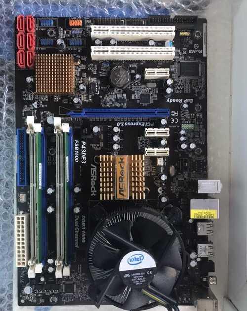 Материнская плата asrock p43de3 сокет775 под ddr3