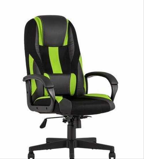 Кресло игровое TopChairs ST-cyber 9 черный/зеленый