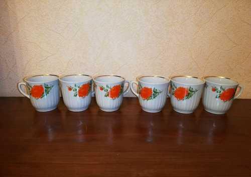 Кружки 0.2л, тарелка для торта, Селедочницы