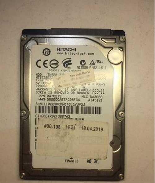 Жёсткий диск HDD hitachi 7K500-320 320gb