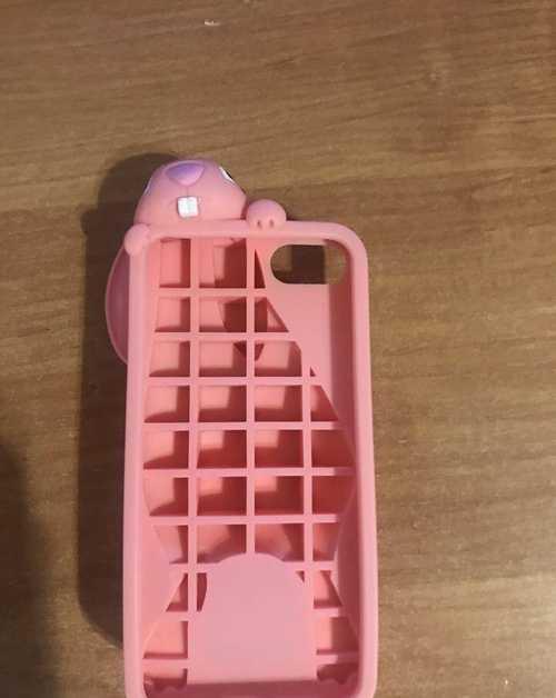 Чехол Moschino на iPhone 5/5s/5se розовый кролик
