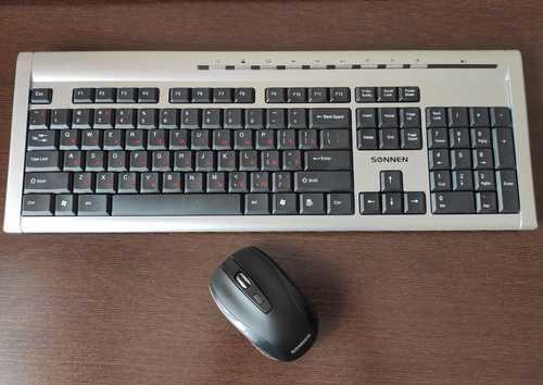 Клавиатура беспроводная и мышь sonnen KB-S140