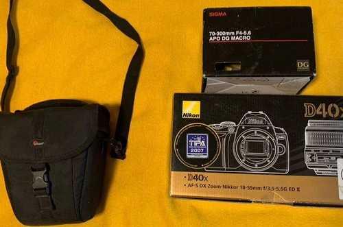 Зеркальный фотоаппарат nikon d40X kit + объектив s