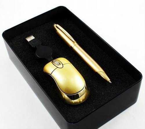 Подарочный набор Мини оптическая мышь + ручка