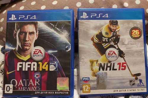 Игры для приставок ps4 Fifa14, NHL15
