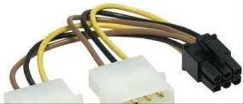 Переходники питания 2 molex to 6 pin