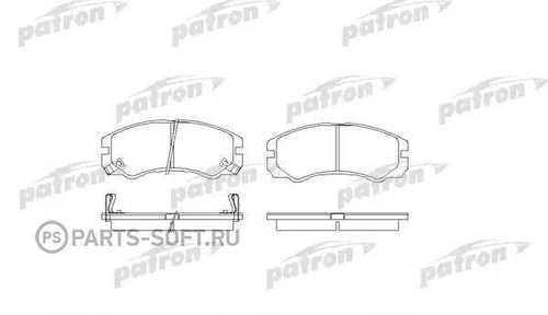 Patron PBP1015 Колодки тормозные дисковые передн isuzu trooper 00, trooper Вездеход открытый 00, opel frontera A 95-98, frontera A Sport 92-98, monter