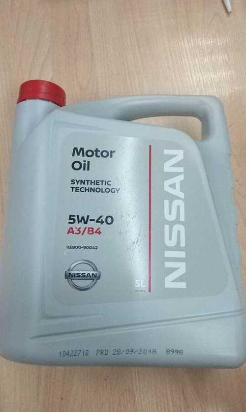 Масло Ниссан 5w40 синтетика. Оригинальное масло Ниссан 5w40. Nissan Motor Oil 5w-40 a3/b4. Ниссан масло 4в 40 а3 b4 5л. Озон масло ниссан