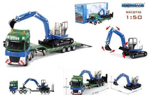 1 50 Модель Автовоз с экскаватором KDW 625038