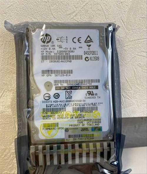 Жесткий диск HP 600Gb EG0600fbdbu SAS 2.5