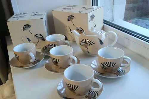 Новый чайный сервиз Эйвон 11 предметов керамика