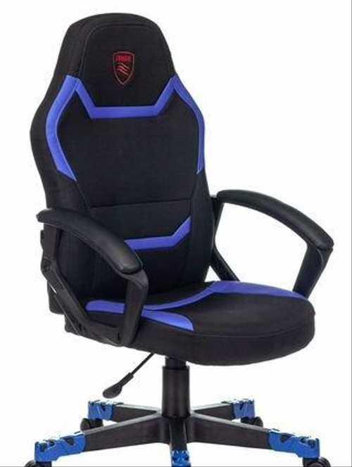 Кресло игровое Zombie 10 черный/синий искусст.кожа