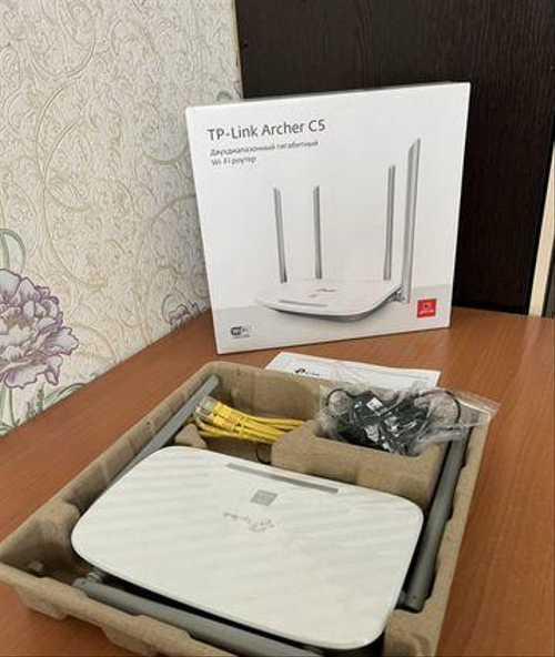 Wi-Fi роутер TP-link Archer C5(ISP), AC1200, белый