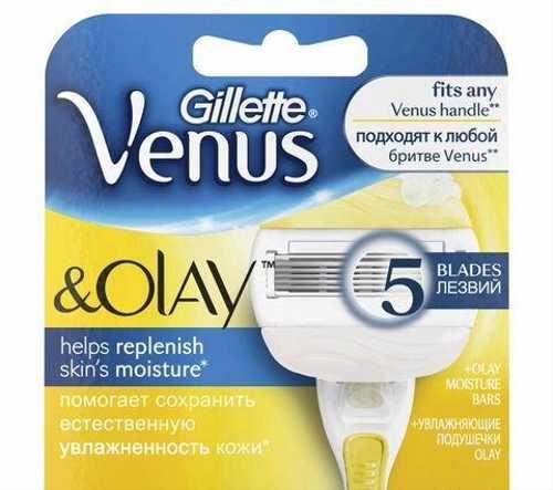 Сменные кассеты для бритья Gillette 2 шт, venus (Жиллет Винес) "olay", для женщин