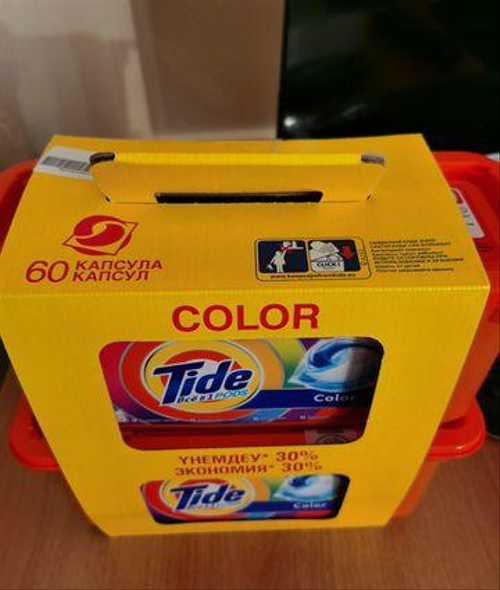 Капсулы для стирки Tide Color, пакет, 60 шт