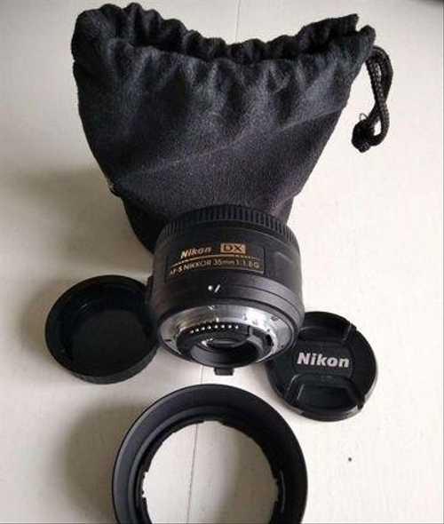 Фотообъектив Nikon DX AF-S nikkor 35mm 1:1.8G
