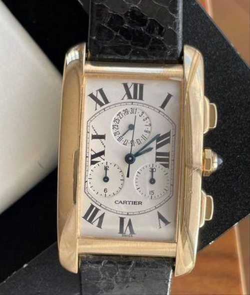 Cartier Tank Américaine Chronoflex 1730 Gold