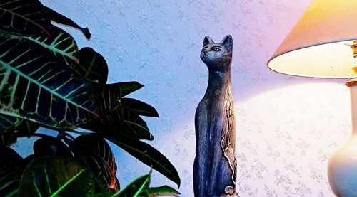 Керамическая статуэтка-подсвечник кошка
