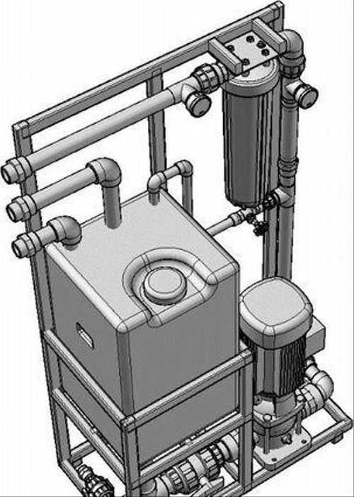 Установка химичеcкой регенерации для осмоса на кух