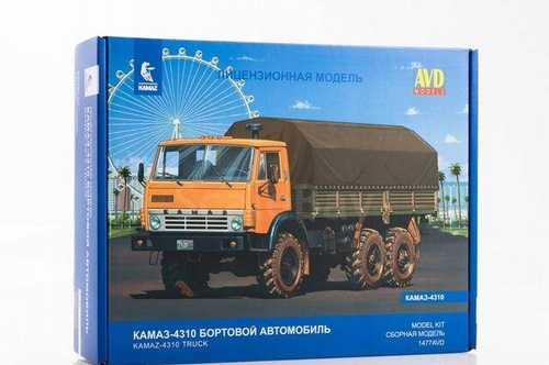 Сборная модель камаз-4310 бортовой (с тентом)