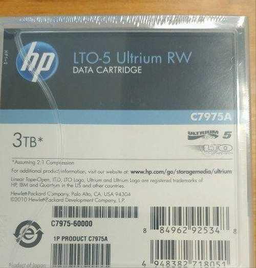 Картридж HPE Ultrium LTO5 3TB C7975A