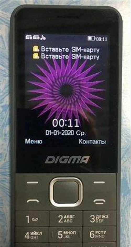 Новый кнопочный телефон Digma (2 sim)