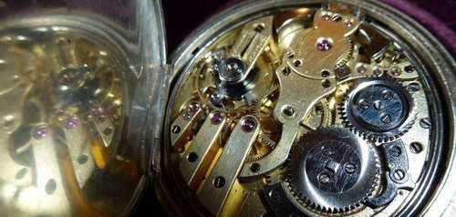 Редкие серебряные карманные часы с Репетиром