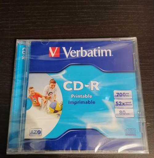 CD-R Verbatim 700mb printable jewel case