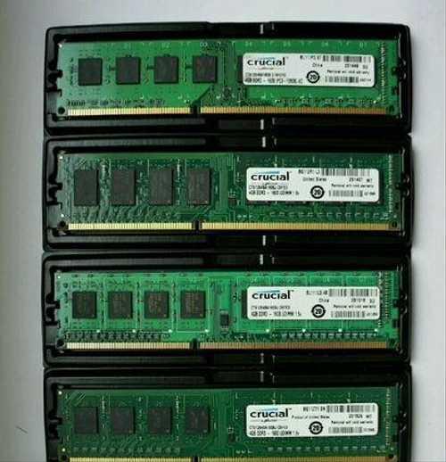 DDR3 4GB Crucial, оперативная память для комп