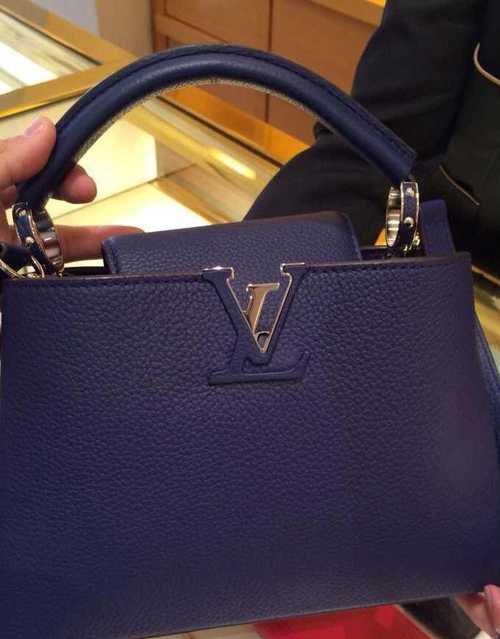 Сумка Louis Vuitton Capucines LV Капуцин Синяя Луи