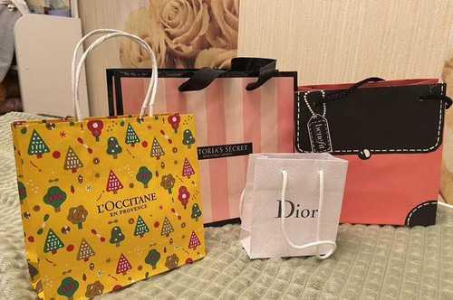 Пакеты Dior, L’Occitane, Victoria’s secret