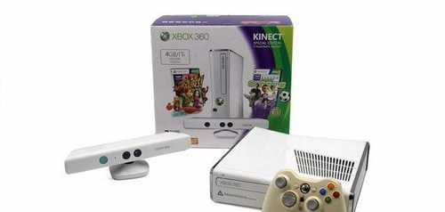Игровая приставка Xbox 360 S White 4 Gb Бандл с Ki