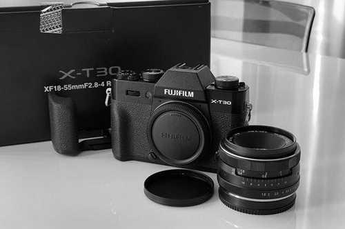 Fujifilm X-T30 Body + MTG-XT10 + Meike 25mm f1.8
