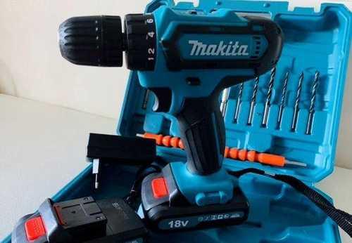Шуруповерт Makita 18V с битами