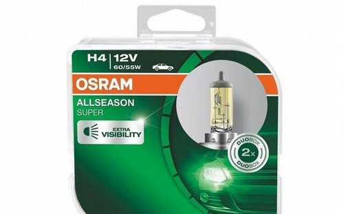 Лампа H4 12V 60/55W Osram Allseason 64193ALS-HCB