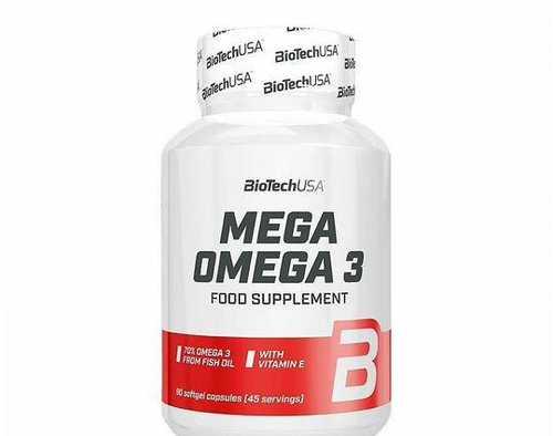 Омега жирные кислоты BioTechUSA Mega Omega 3 (90 к