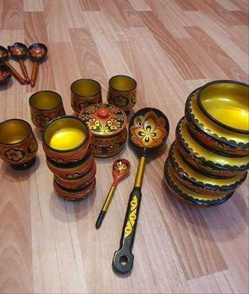 Набор деревянной посуды СССР
