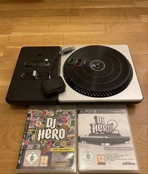 DJ Hero Ps3 набор (2 игры+контроллер)